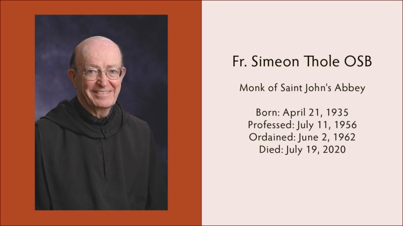 Father Simeon Thole OSB – OSB DOT ORG