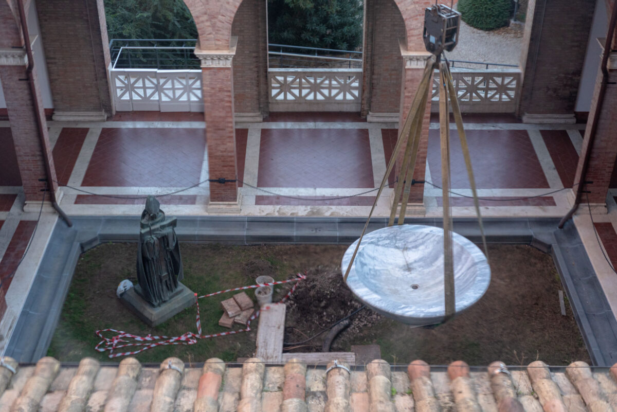 A New Fountain Marks a Quiet Milestone at Sant’Anselmo – OSB DOT ORG